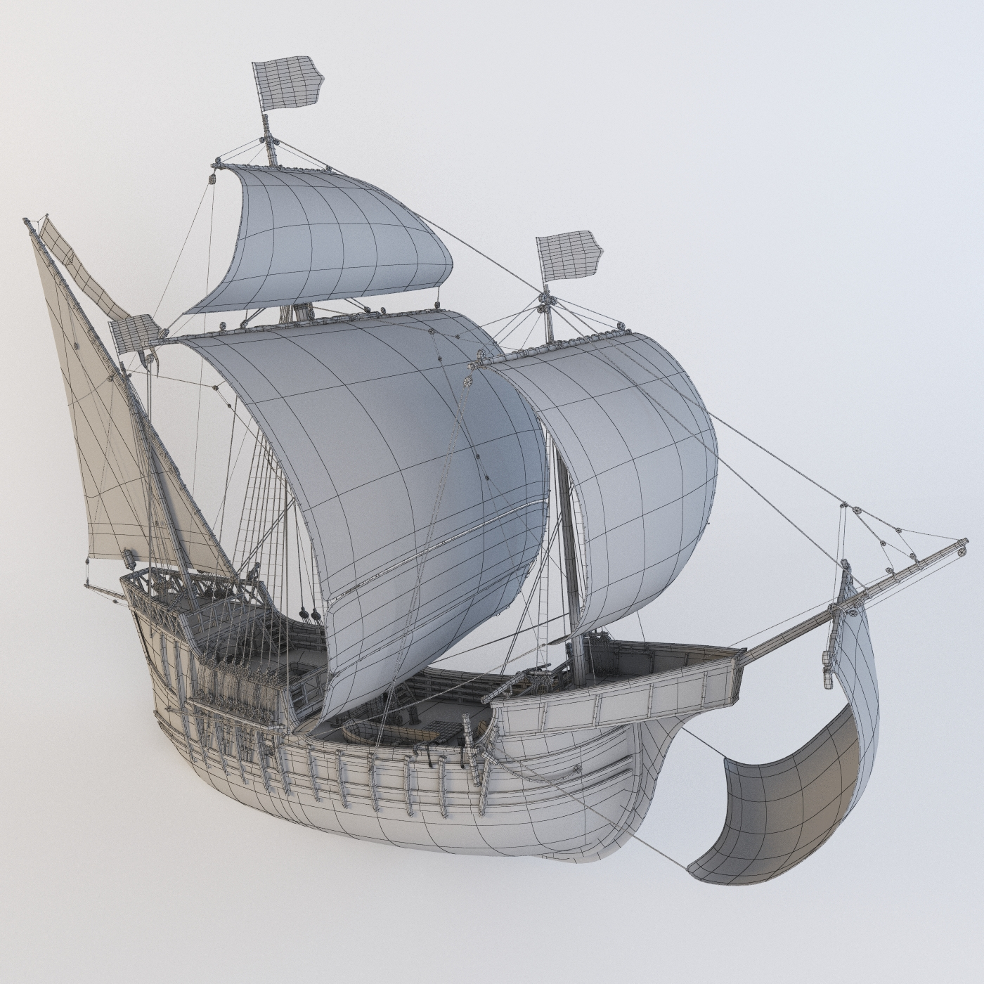 3ds max ship santa maria