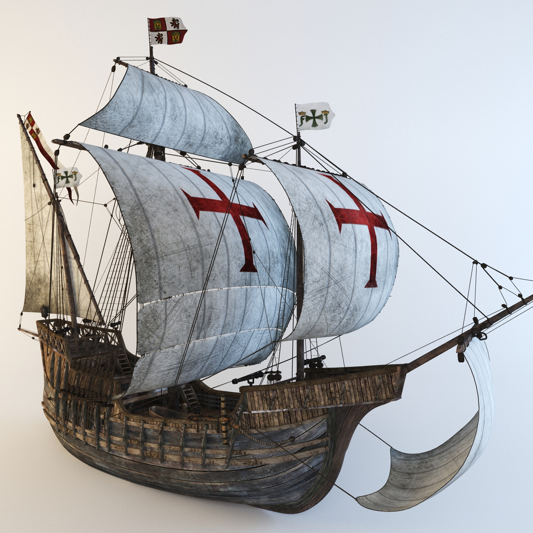 3ds max ship santa maria