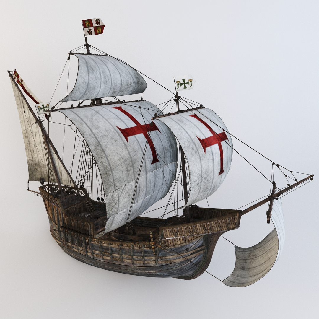 3ds max ship santa maria