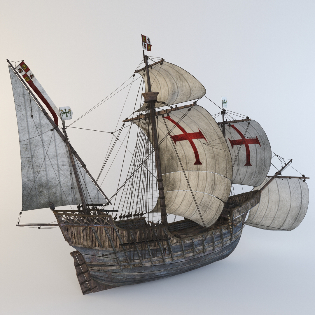 3ds max ship santa maria