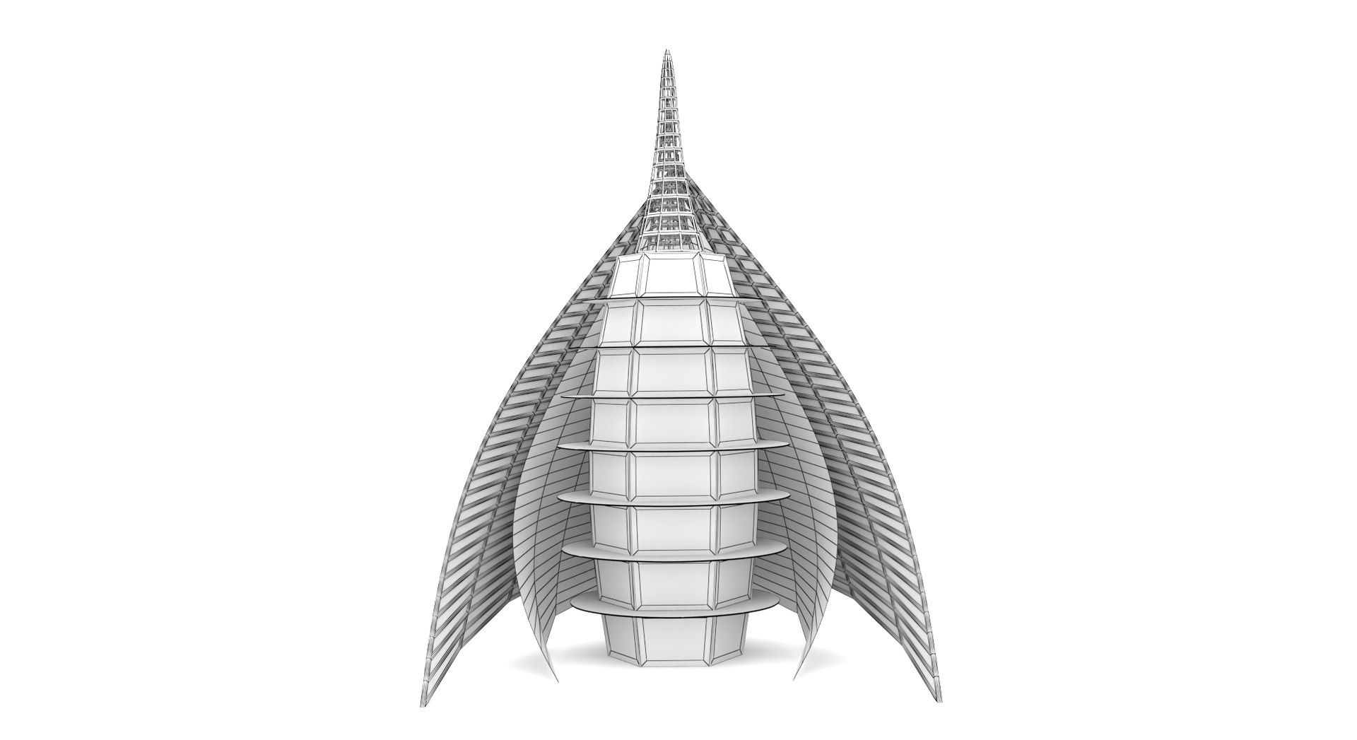 Sail Tower Model - TurboSquid 2418326