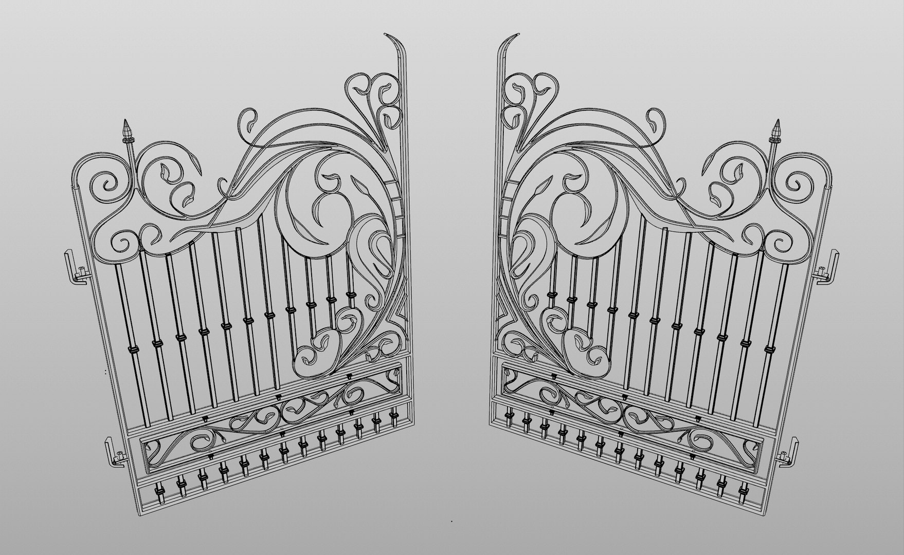 3D Model Ornate Decorative Gate 1 - TurboSquid 1753714