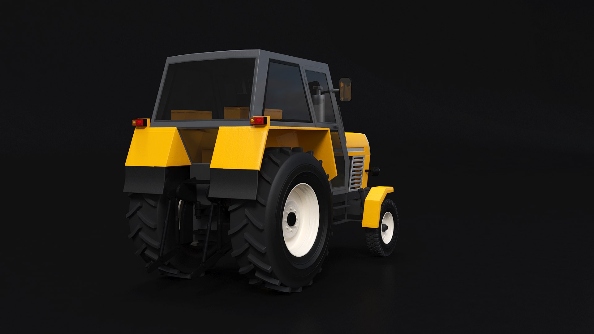 3D Farm Vintage Tractor - TurboSquid 1879339