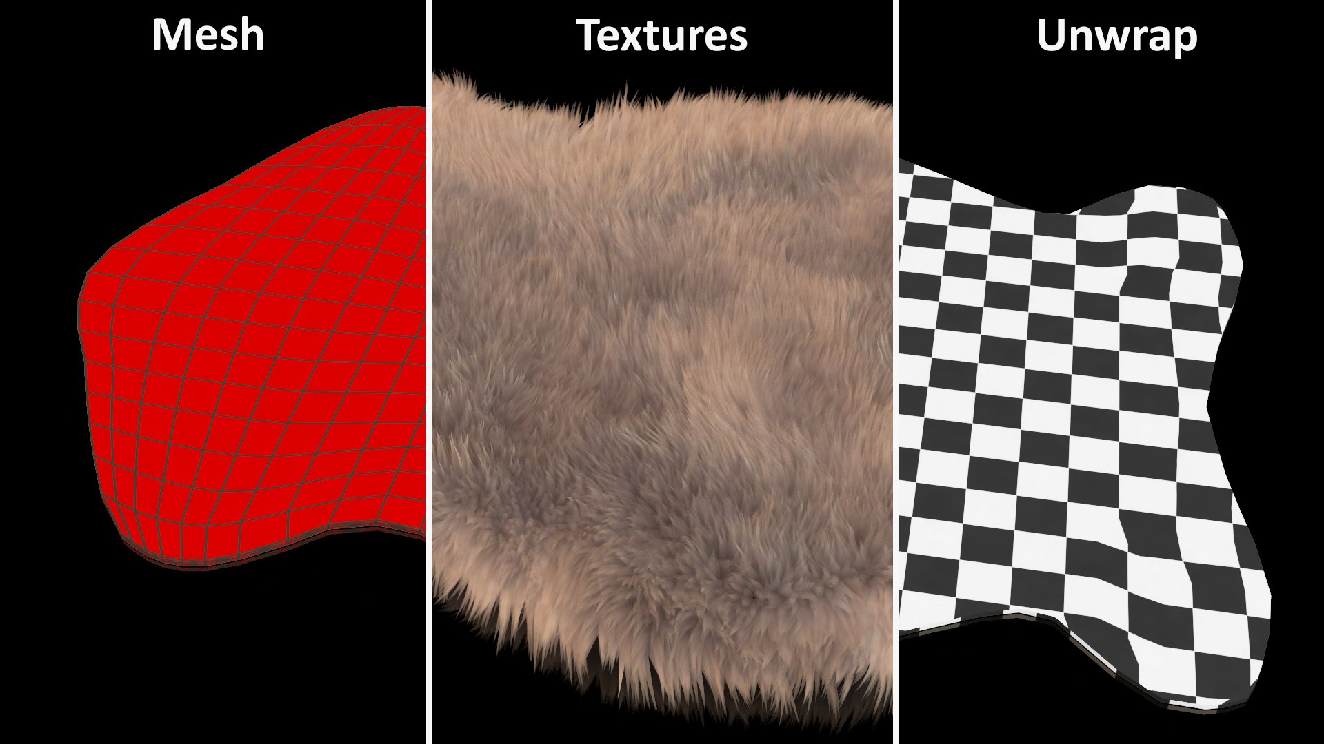 3D Natural Sheepskin Rug Grey Fur - TurboSquid 1828890