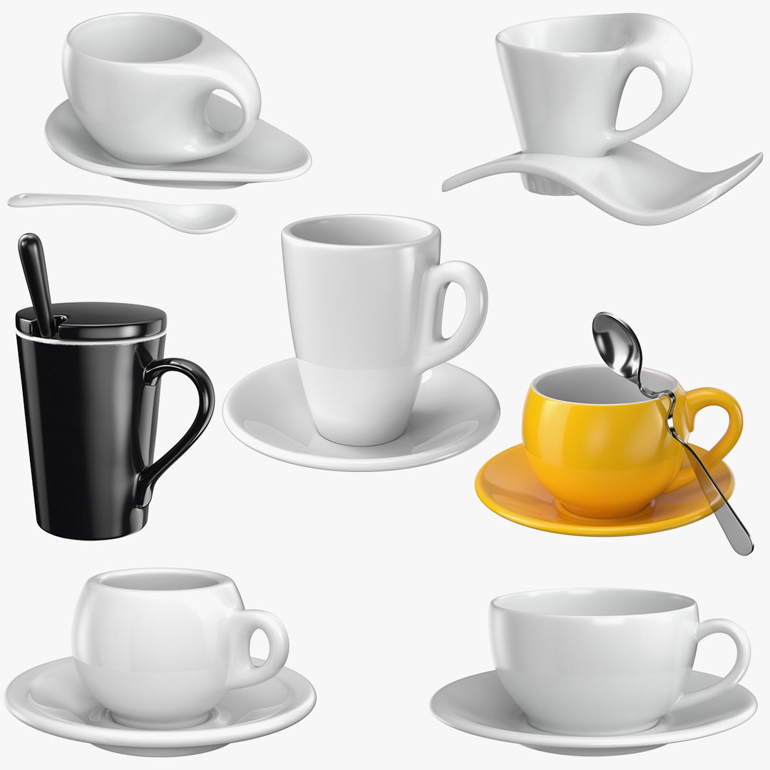Collection Coffee Cup 7 in 1 PBR 3D model - TurboSquid 1978743