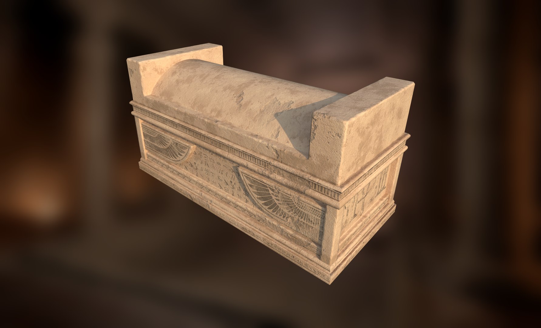 3d Model Egyptian Sarcophagus - Ready