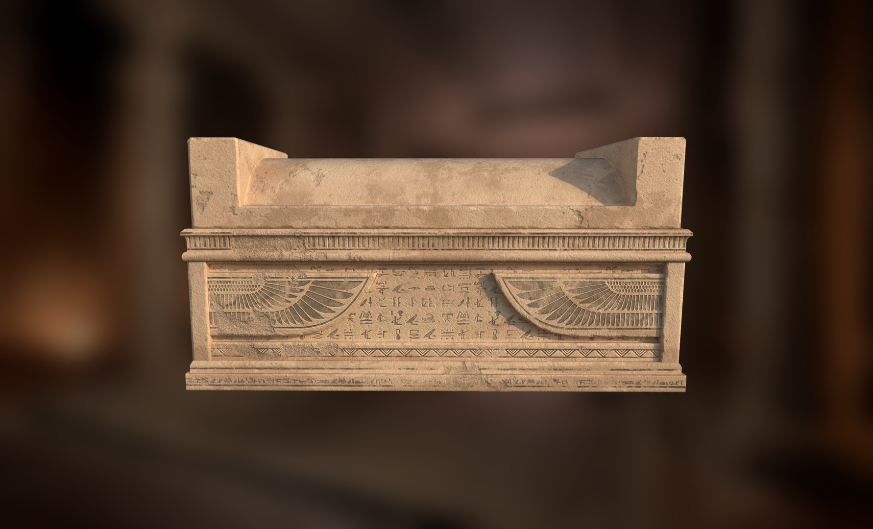 3d Model Egyptian Sarcophagus - Ready