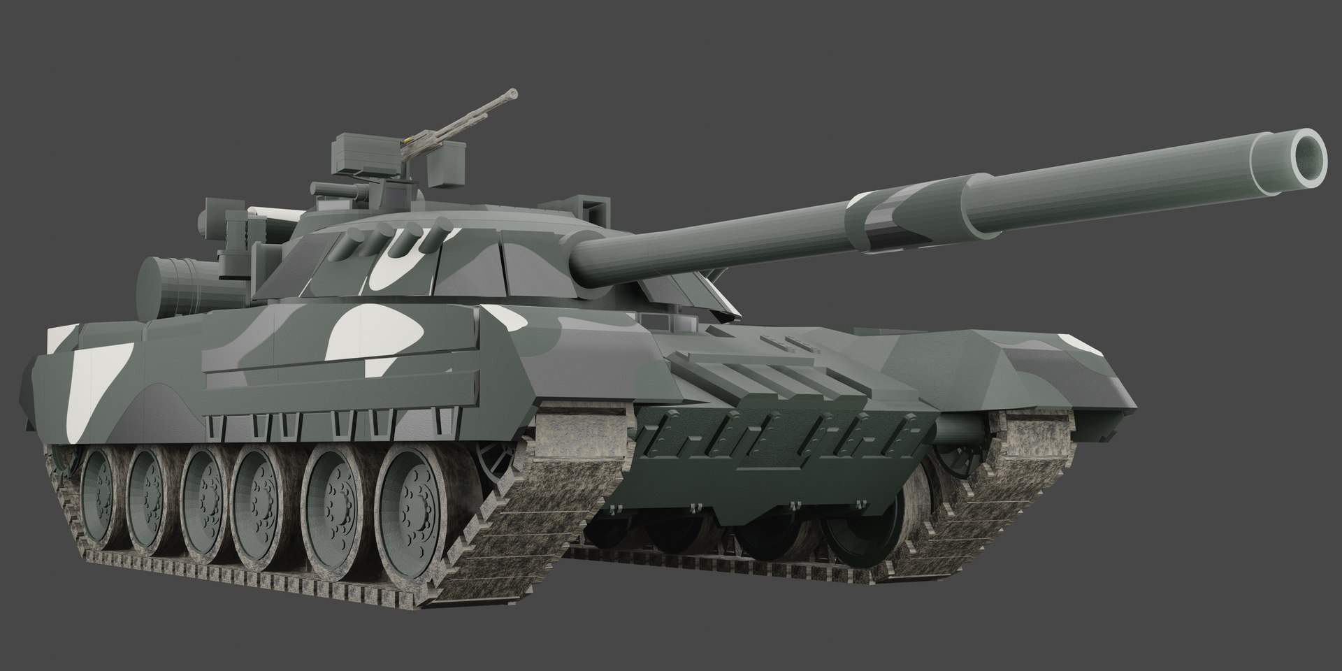 3D Model T80 Russian Main Battle Tank - TurboSquid 1818301