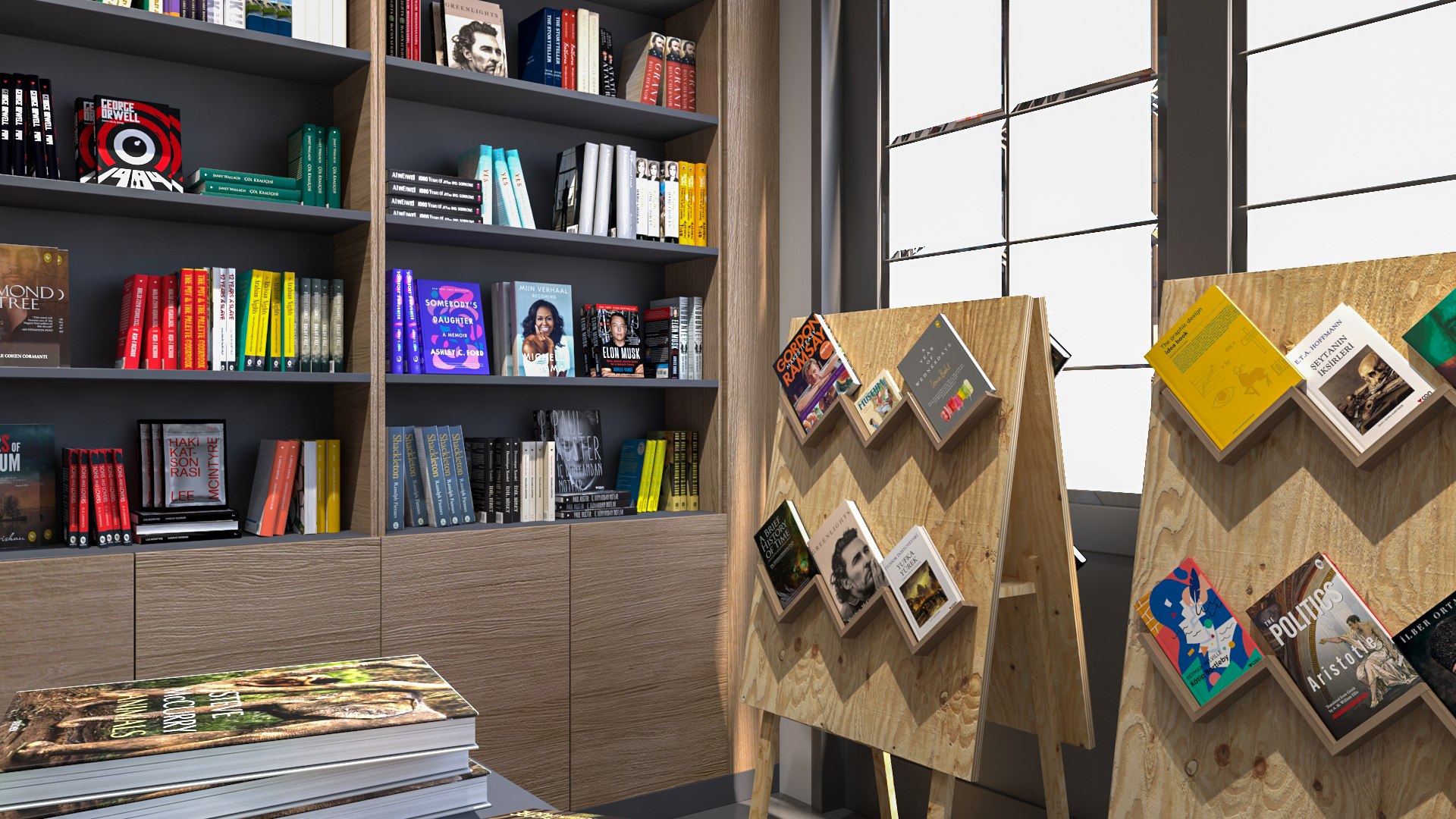 3D Bookstore Interior Design - TurboSquid 1906786