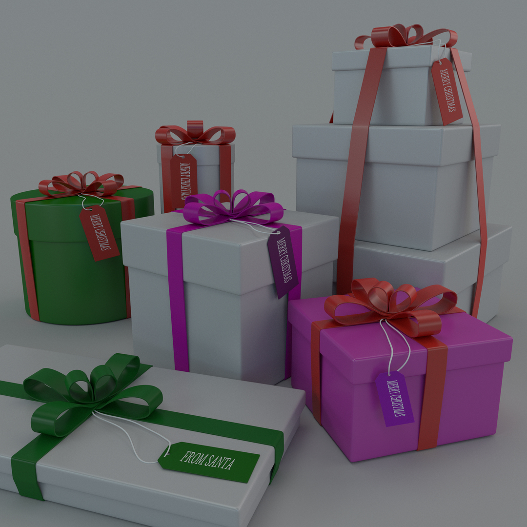 presents gifts christmas obj