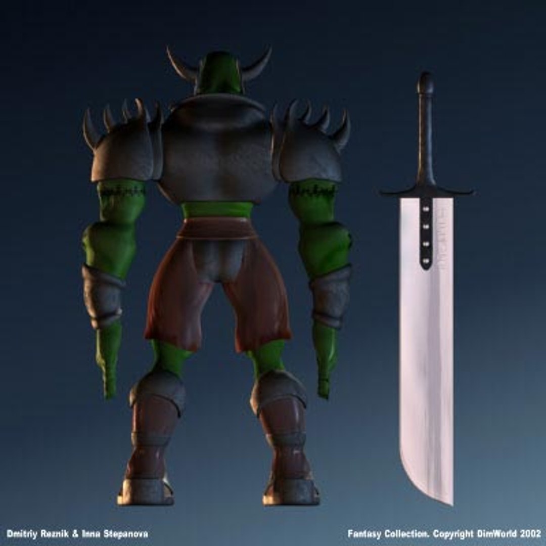 3d fantasy character ork chieftan