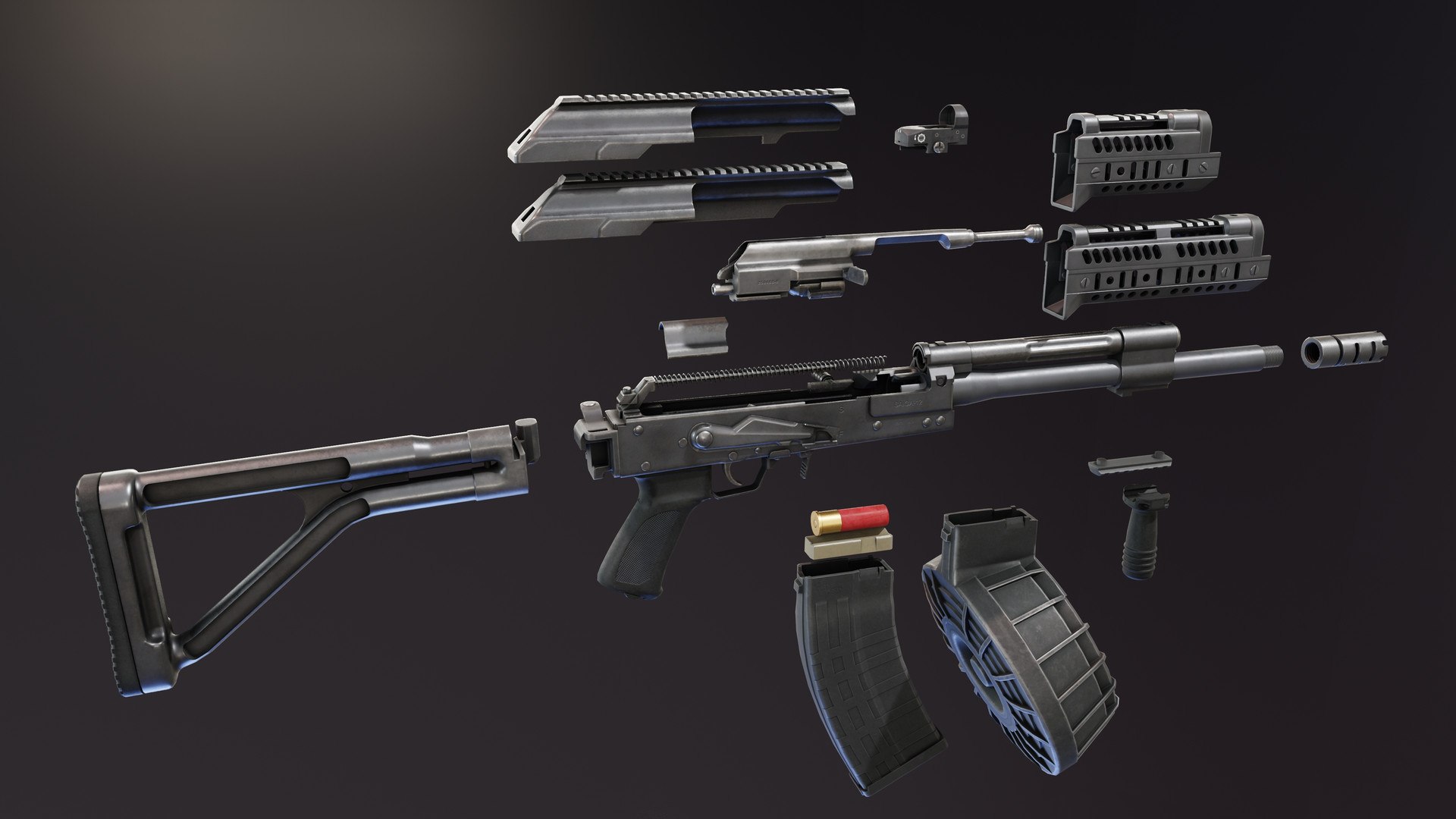 Saiga 12 Custom 3D Model - TurboSquid 2184336