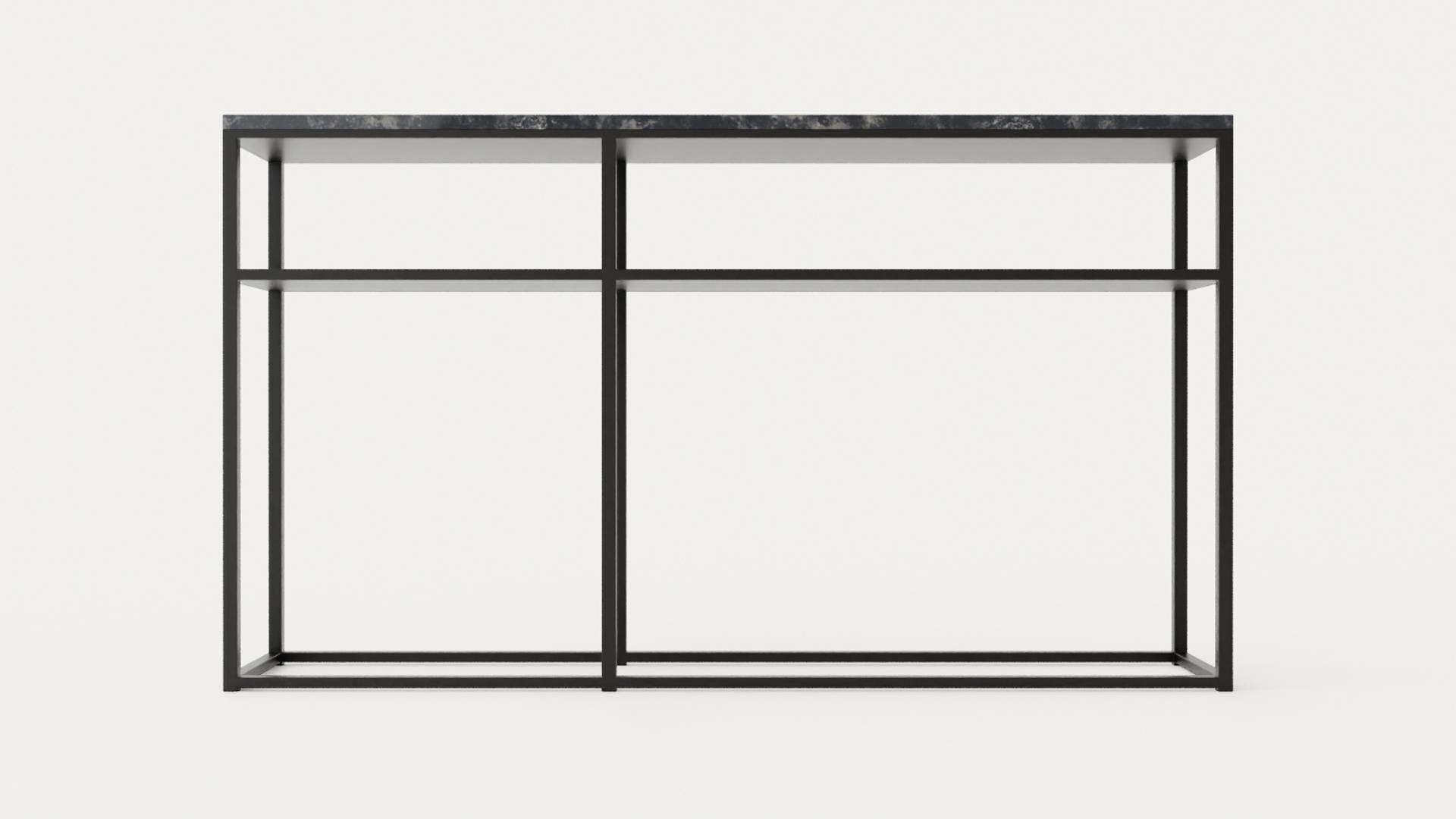 3D Model Midtown Console Table W With Shelf Gray Marble - TurboSquid ...