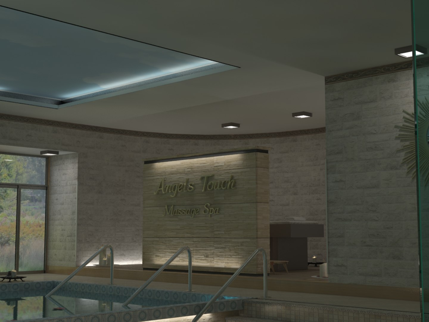 3d Model Spa Message