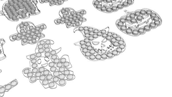 Halloween Pop It Fidget Toys Set model - TurboSquid 1780318