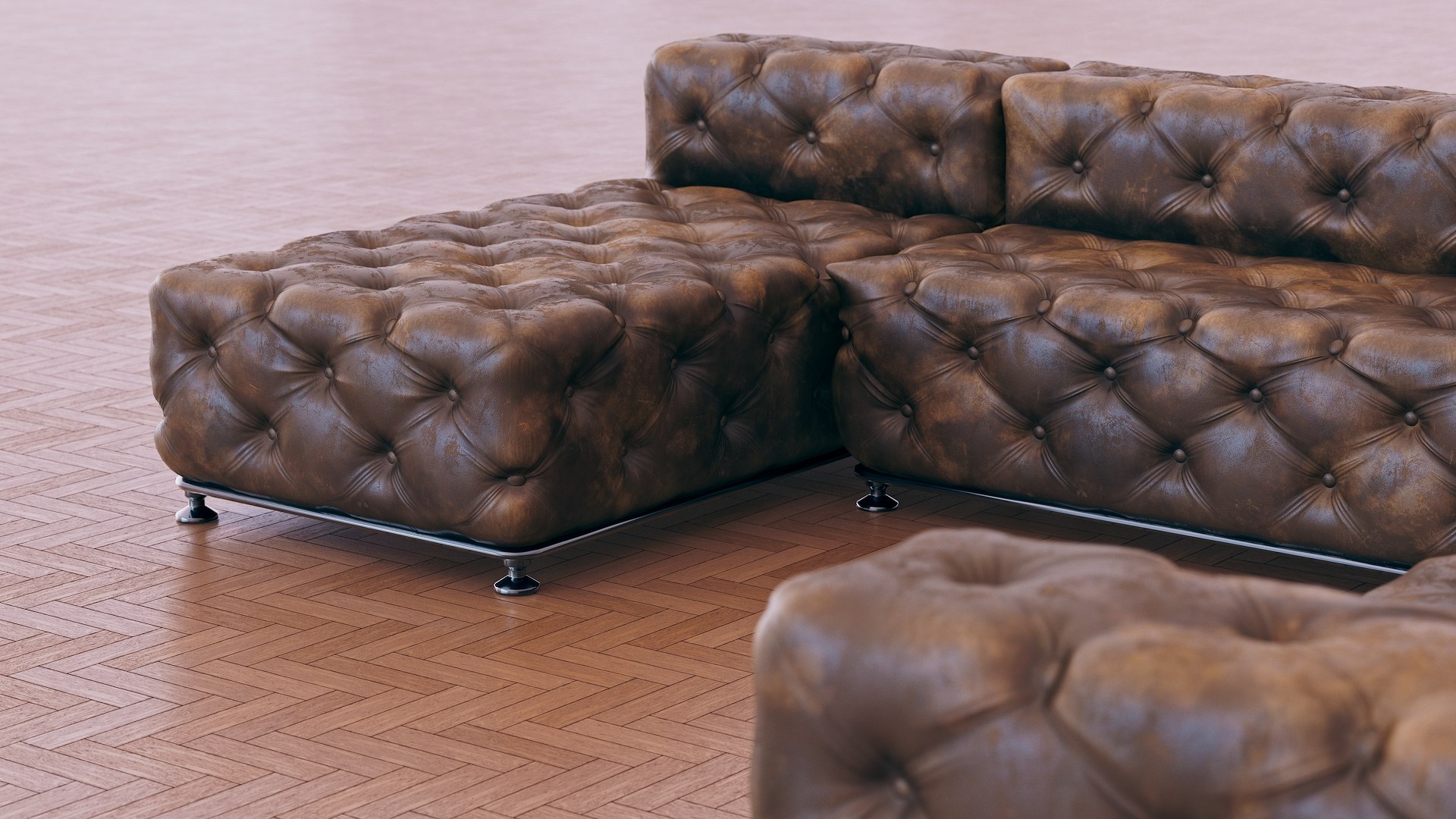 High Quality Corner Sofa - Chesterfield 3D Model - TurboSquid 1954084