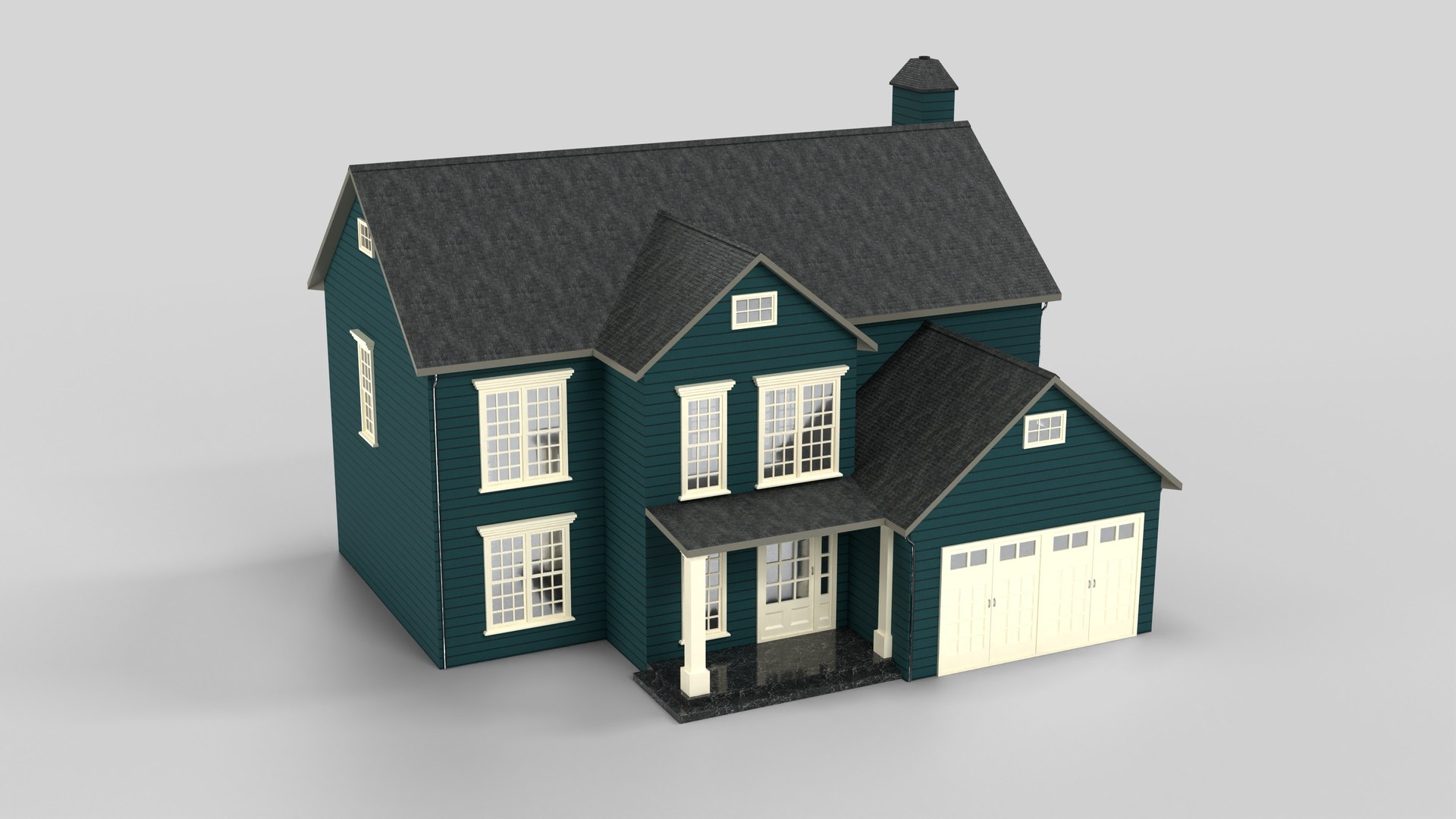 3D Neighborhood House 08T3 Model - TurboSquid 2214231