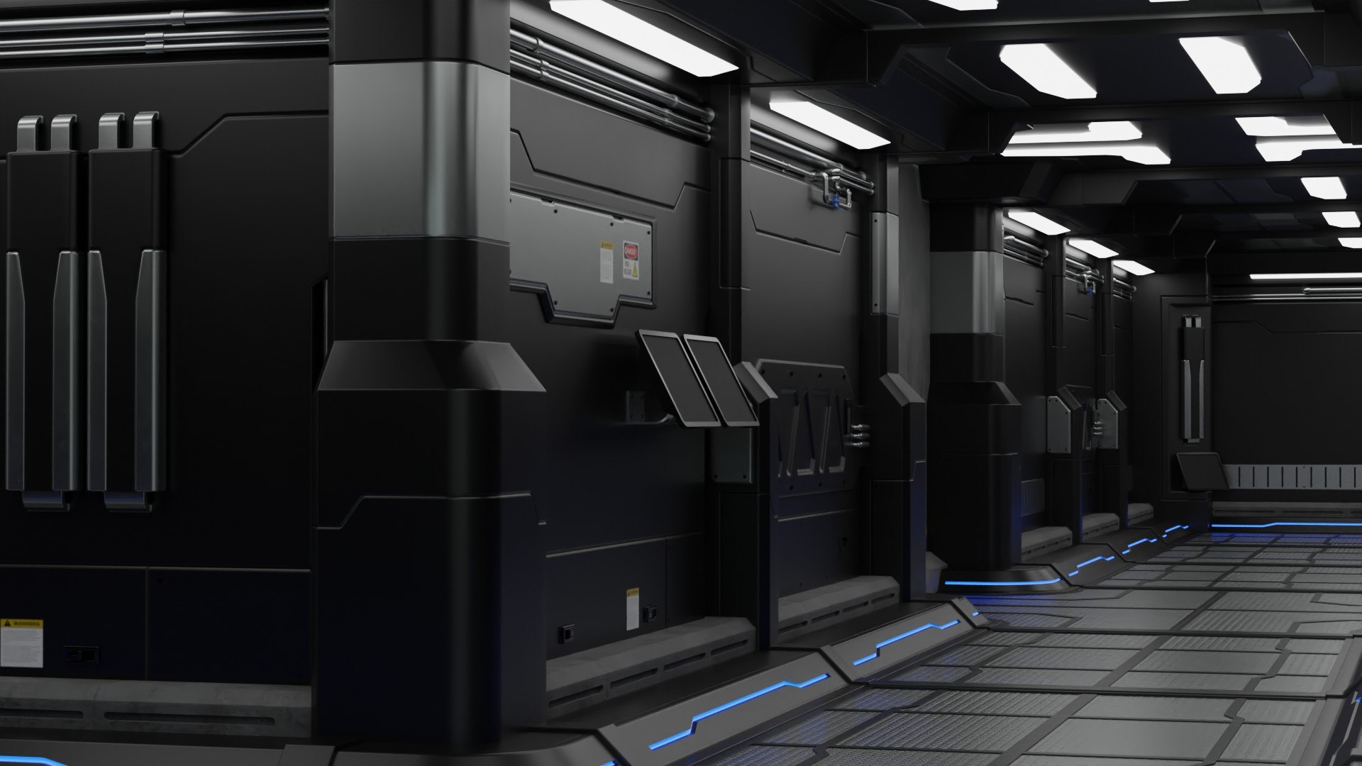 3D Sci Fi Modular Interior 1A - TurboSquid 1829640