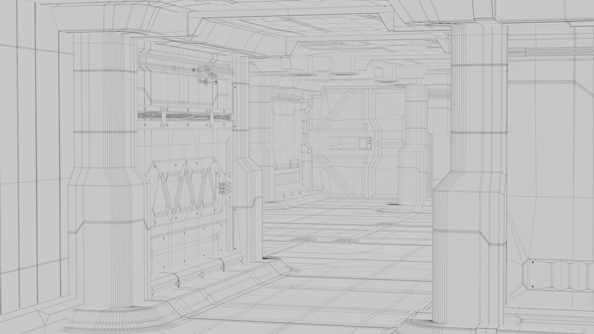 3D Sci Fi Modular Interior 1A - TurboSquid 1829640