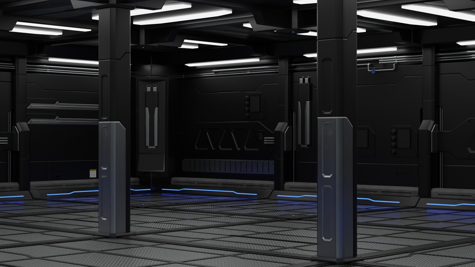 3D Sci Fi Modular Interior 1A - TurboSquid 1829640