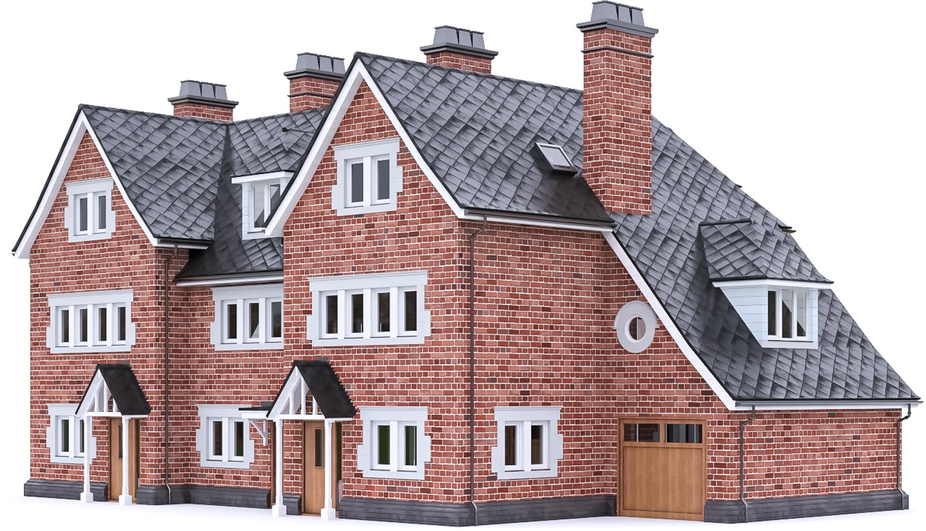 English Brick House Model - TurboSquid 1262851