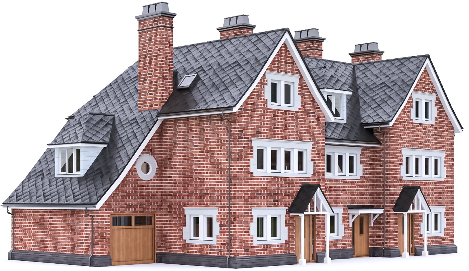 English Brick House Model - TurboSquid 1262851