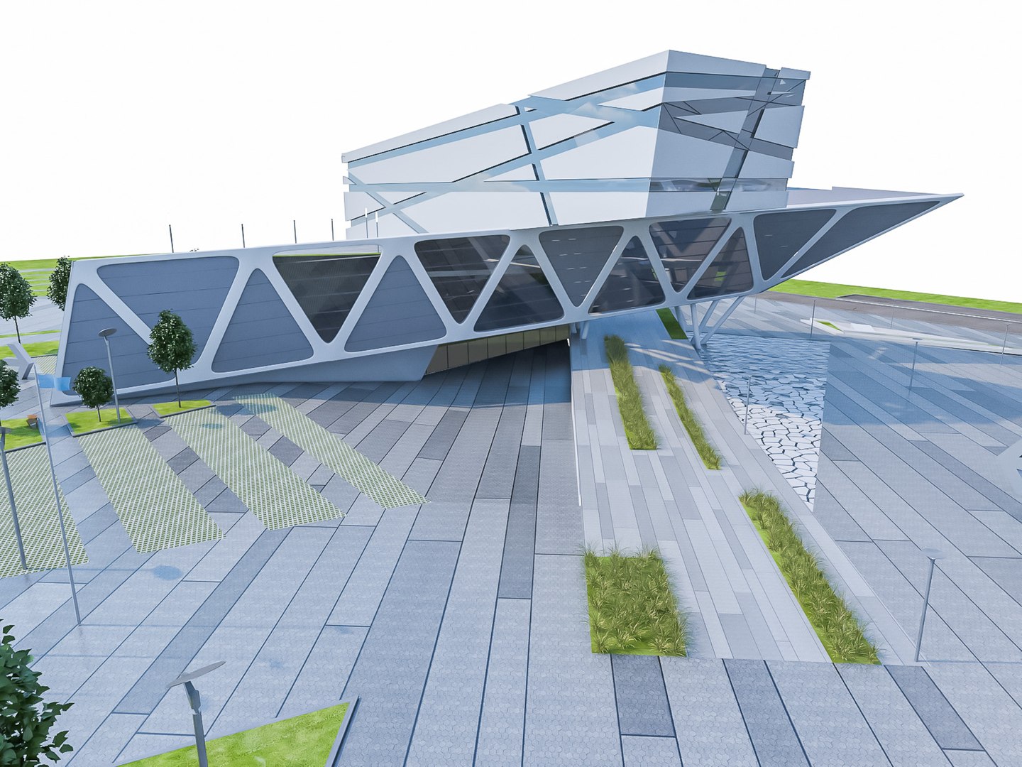3D Modern Museum Building 02 Model - TurboSquid 1751296