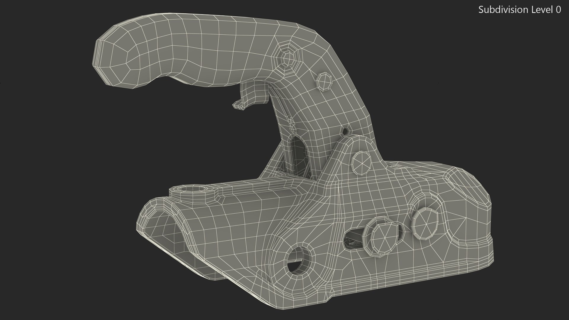 Trailer Handbrake Mechanism Black 3D - TurboSquid 2329233