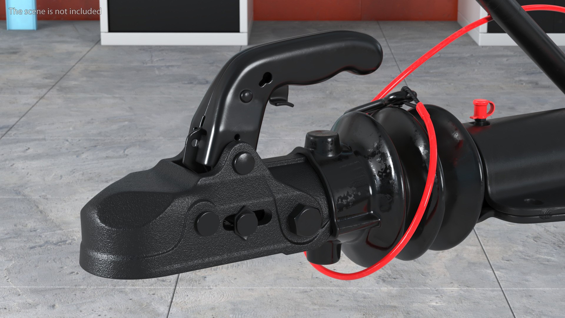 Trailer Handbrake Mechanism Black 3D - TurboSquid 2329233