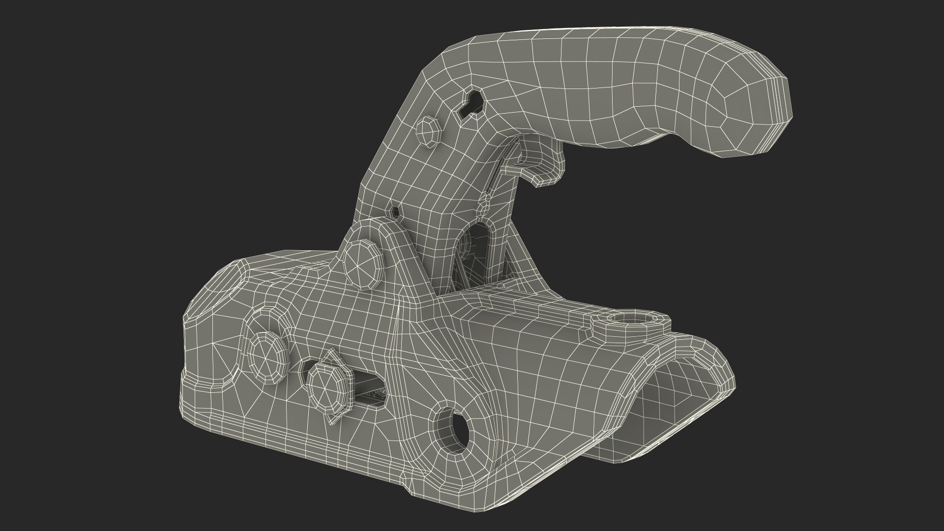 Trailer Handbrake Mechanism Black 3D - TurboSquid 2329233