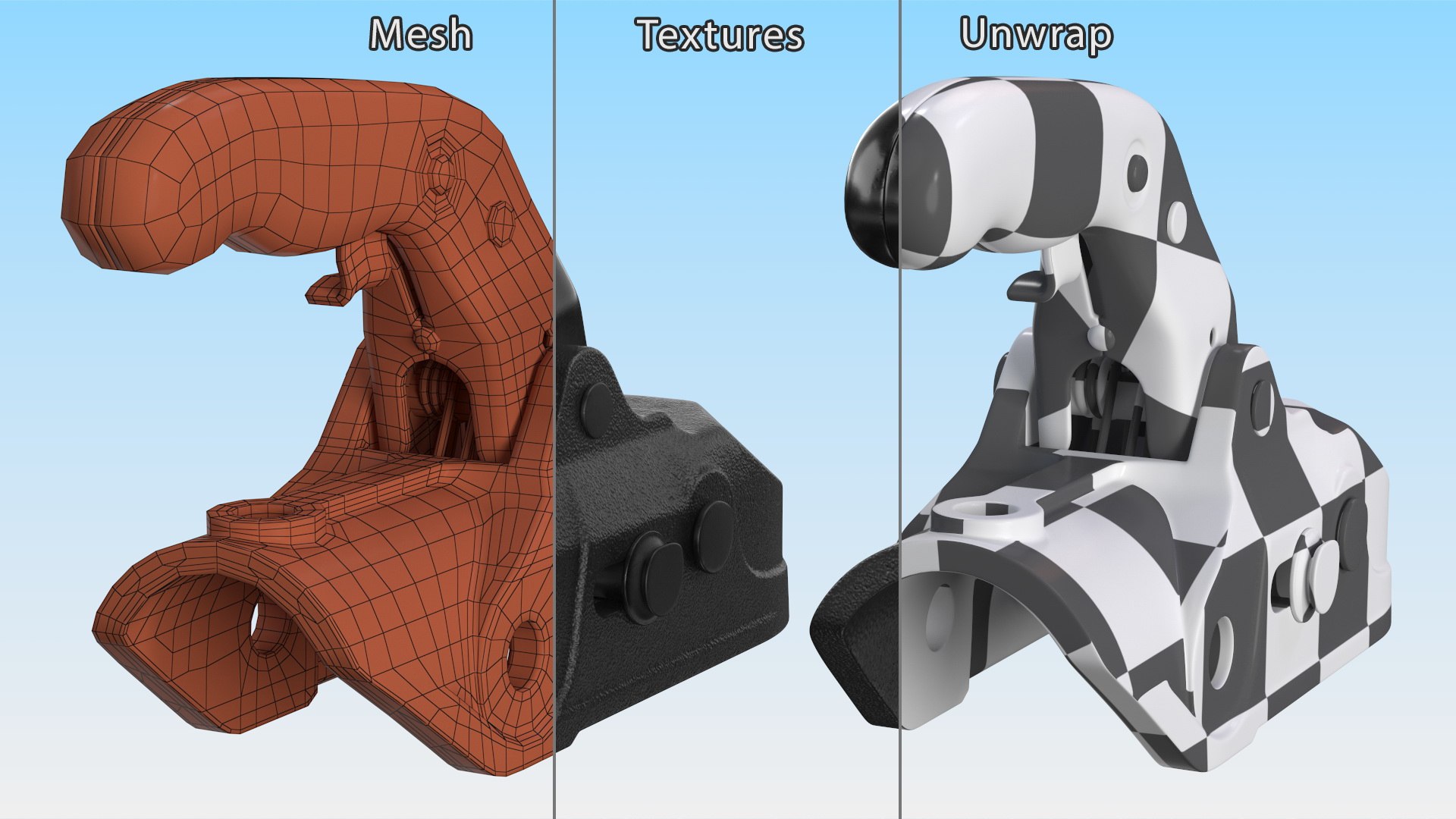 Trailer Handbrake Mechanism Black 3D - TurboSquid 2329233