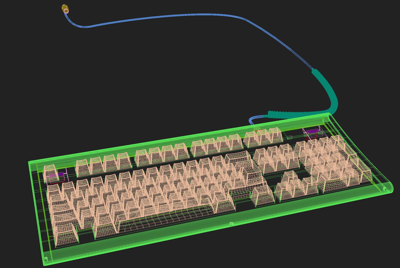 3D Vintage Pc Keyboard - TurboSquid 1540636