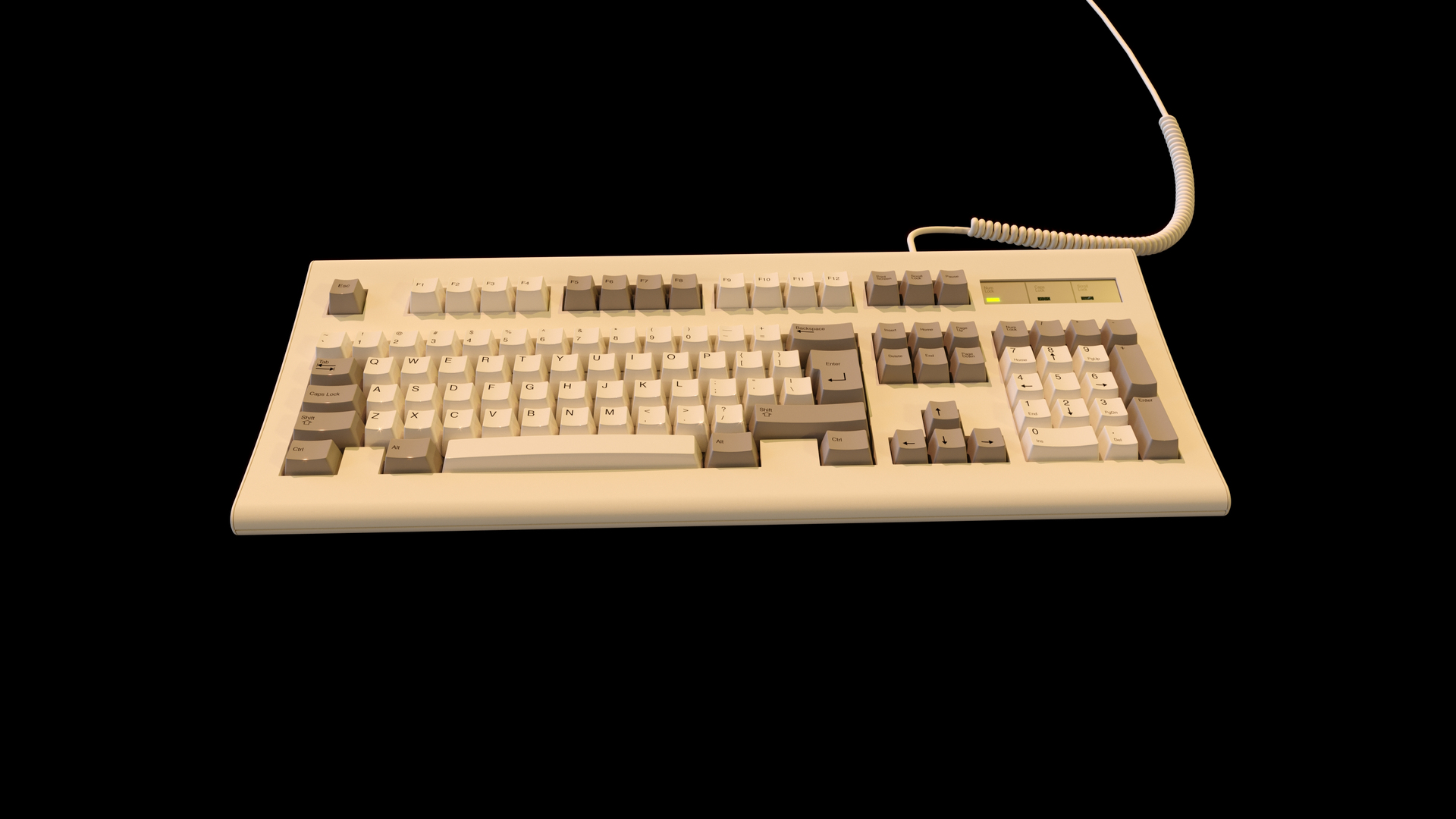 3D Vintage Pc Keyboard - TurboSquid 1540636