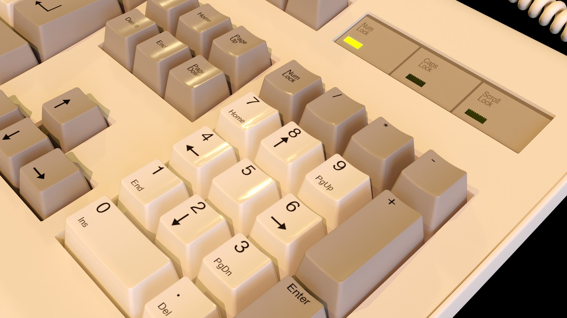 3D Vintage Pc Keyboard - TurboSquid 1540636