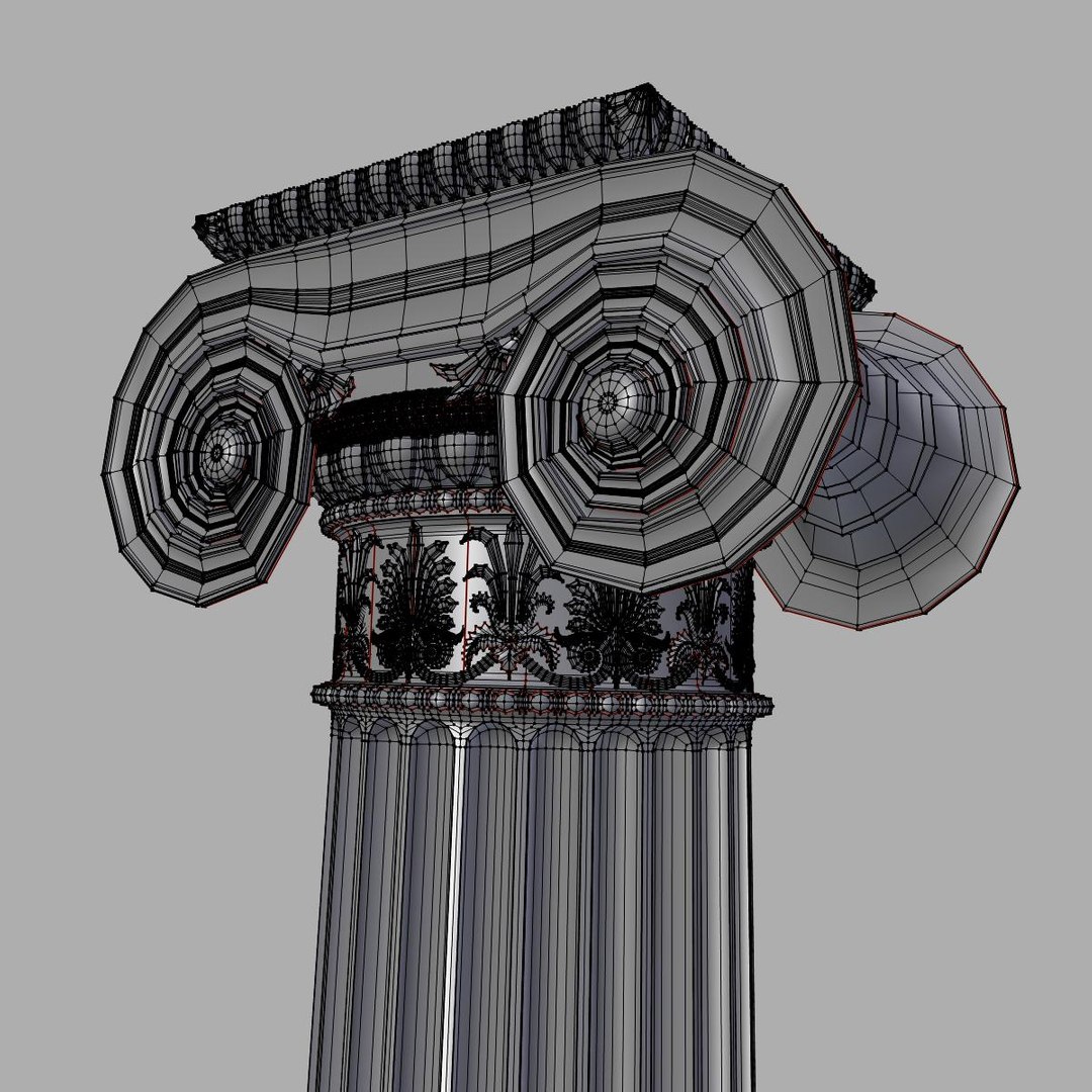 Column Ionic Decors 3d Obj