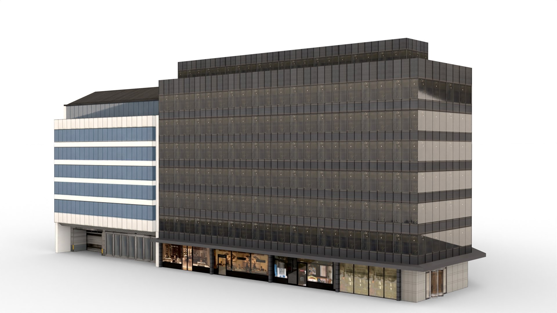 3D Hotel And Mall Model - TurboSquid 2211378