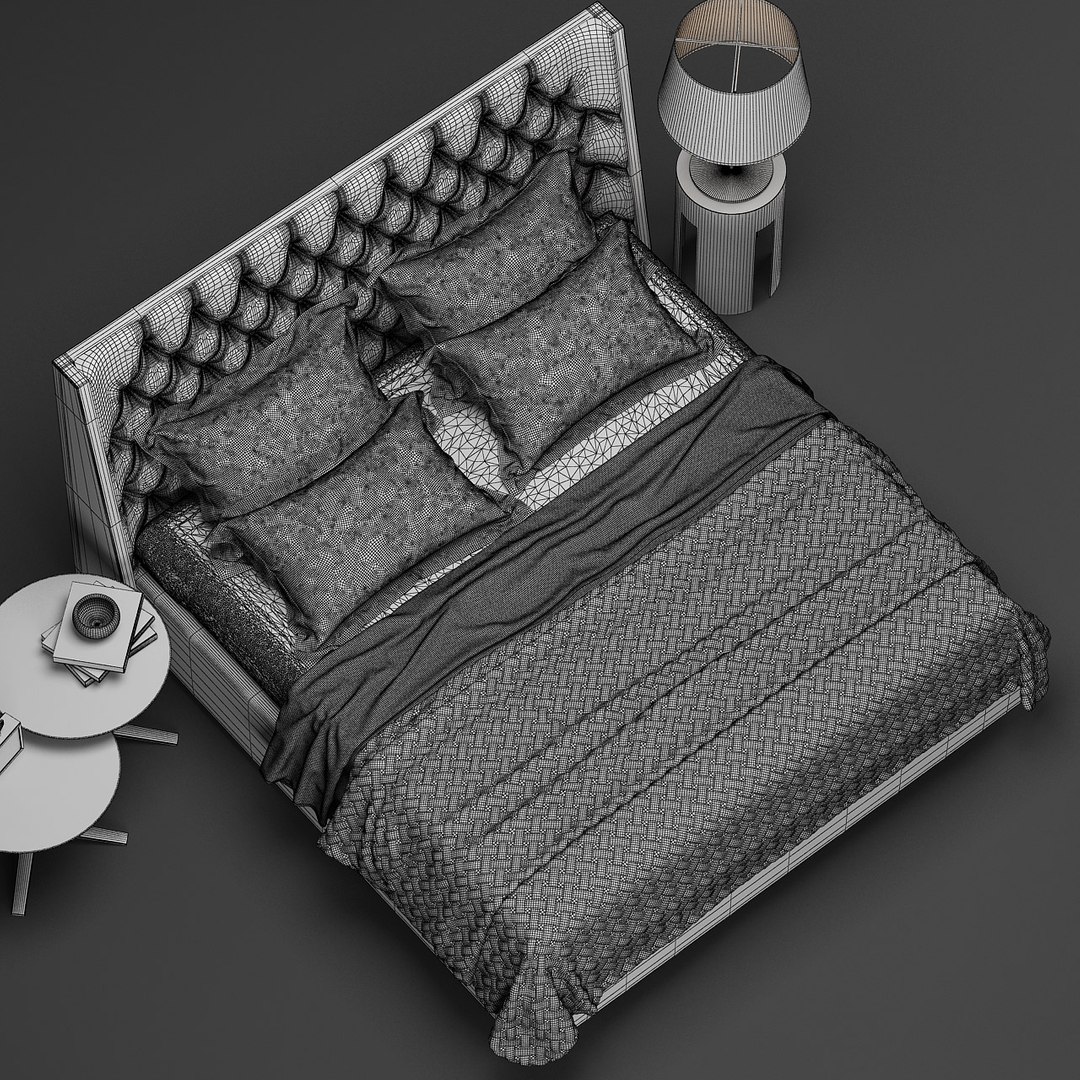 3D meridiani turman bed interior - TurboSquid 1288525