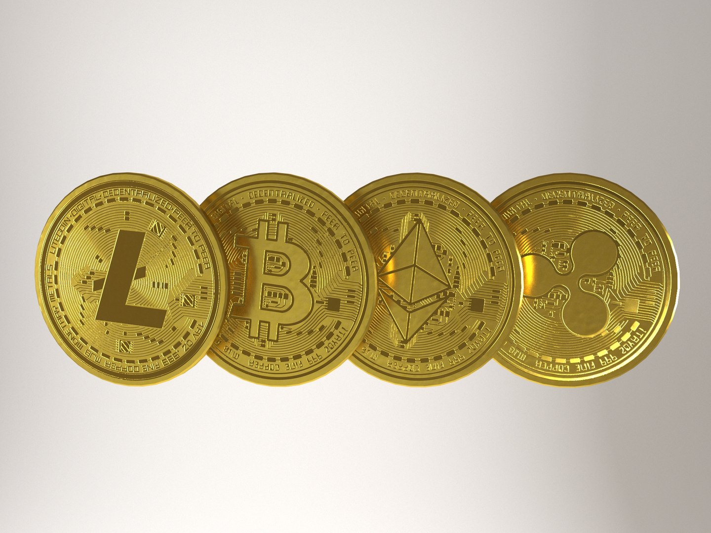 Crypto Coin Set - 3D Model - TurboSquid 1509883