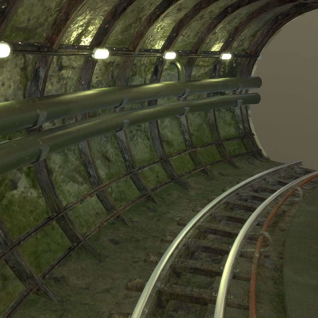 3D subway tunnel set model - TurboSquid 1236695