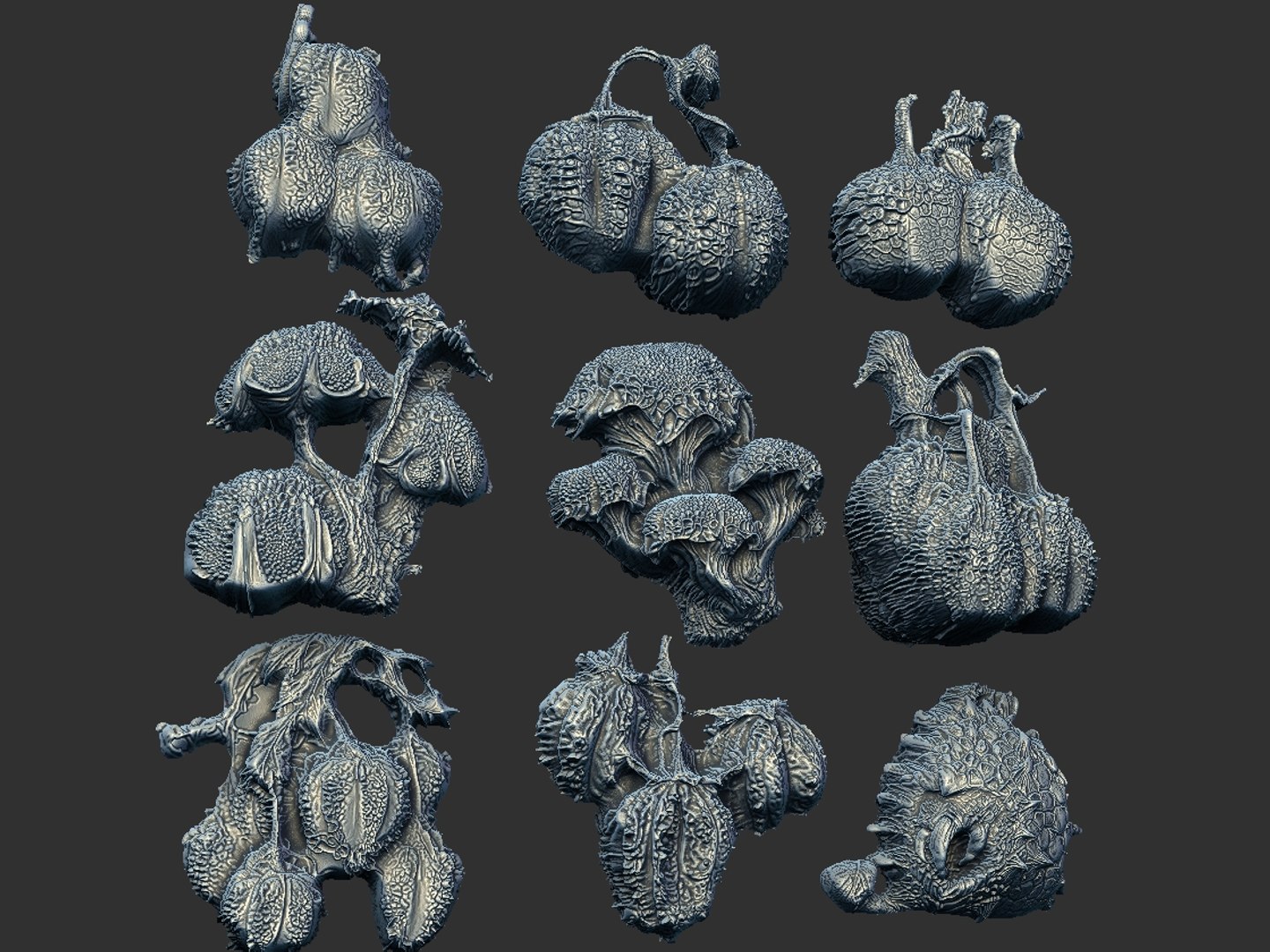 Alien Fruit Pack 9 3D Model - TurboSquid 2092286