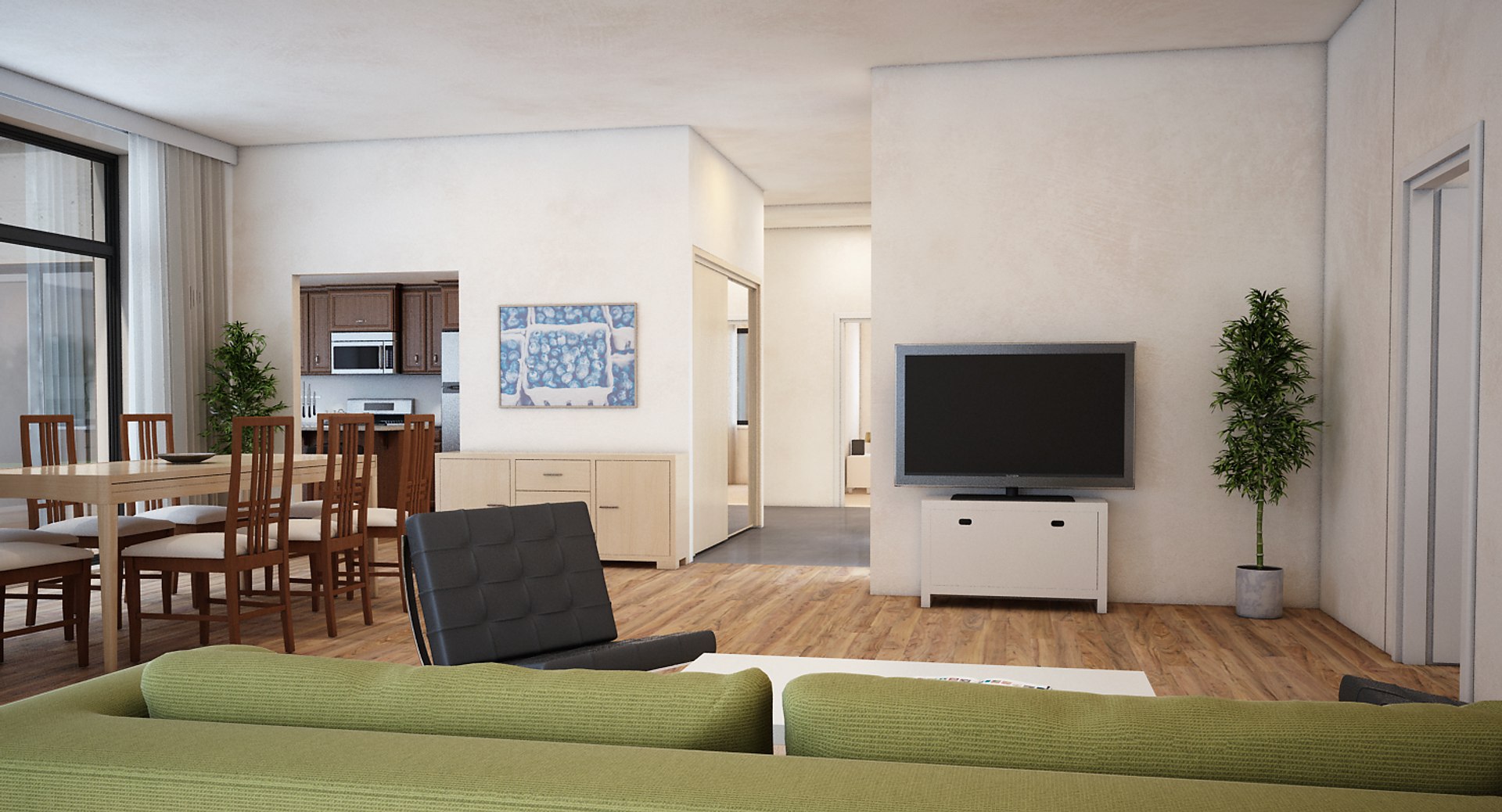 3D Contemporary House Interior Model - TurboSquid 1203280