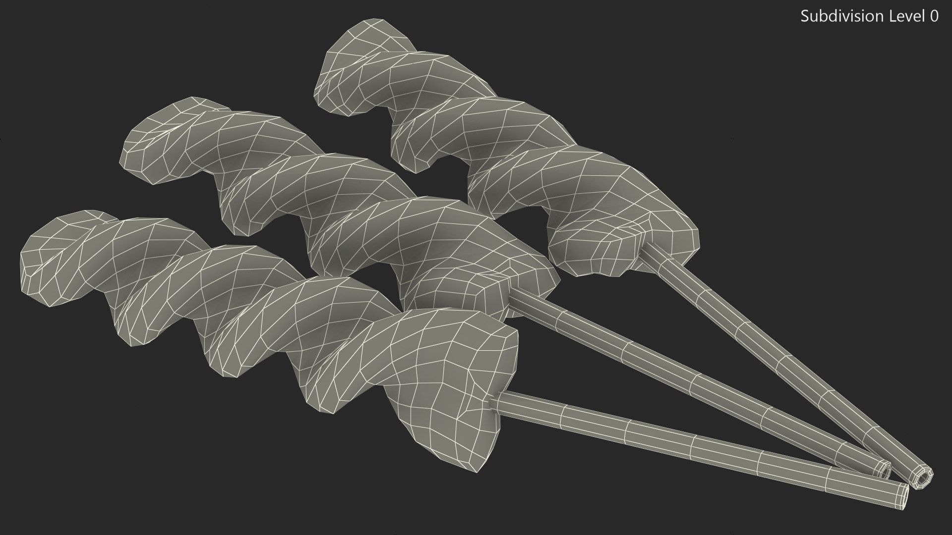 3D Colorful Striped Lollipop On A Stick Set Model - TurboSquid 1789478