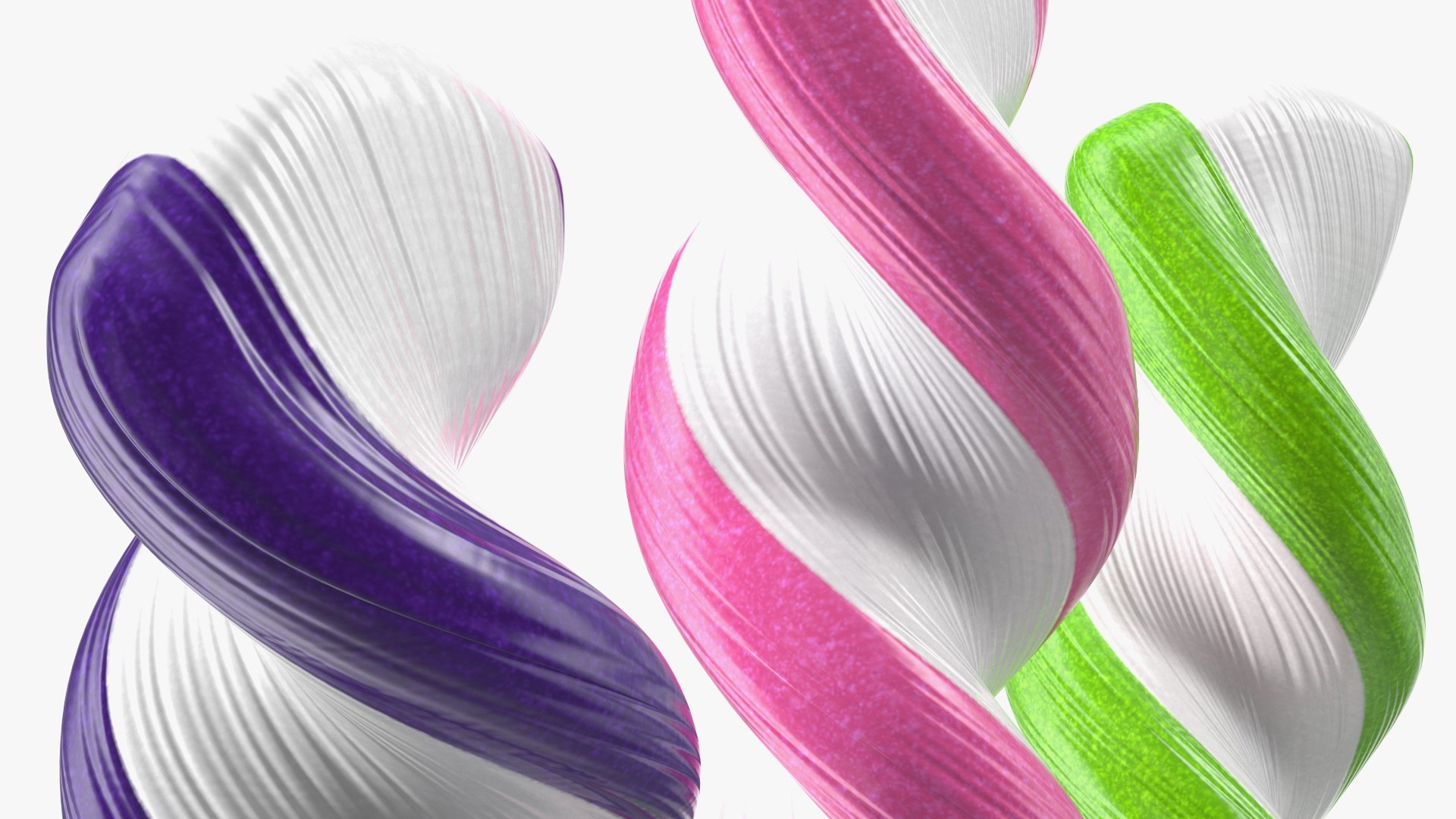 3D Colorful Striped Lollipop On A Stick Set Model - TurboSquid 1789478