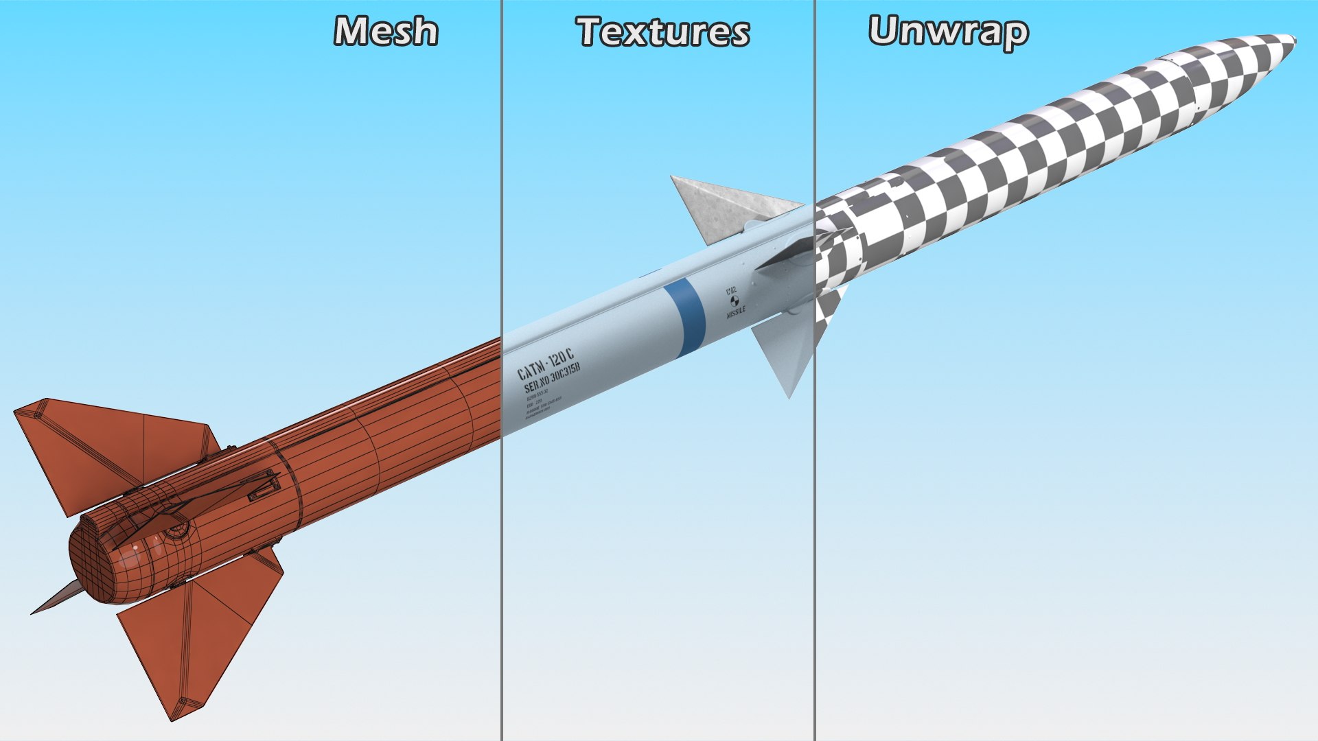 Missile From NASAMS Air Defense System 3D Model - TurboSquid 1956099