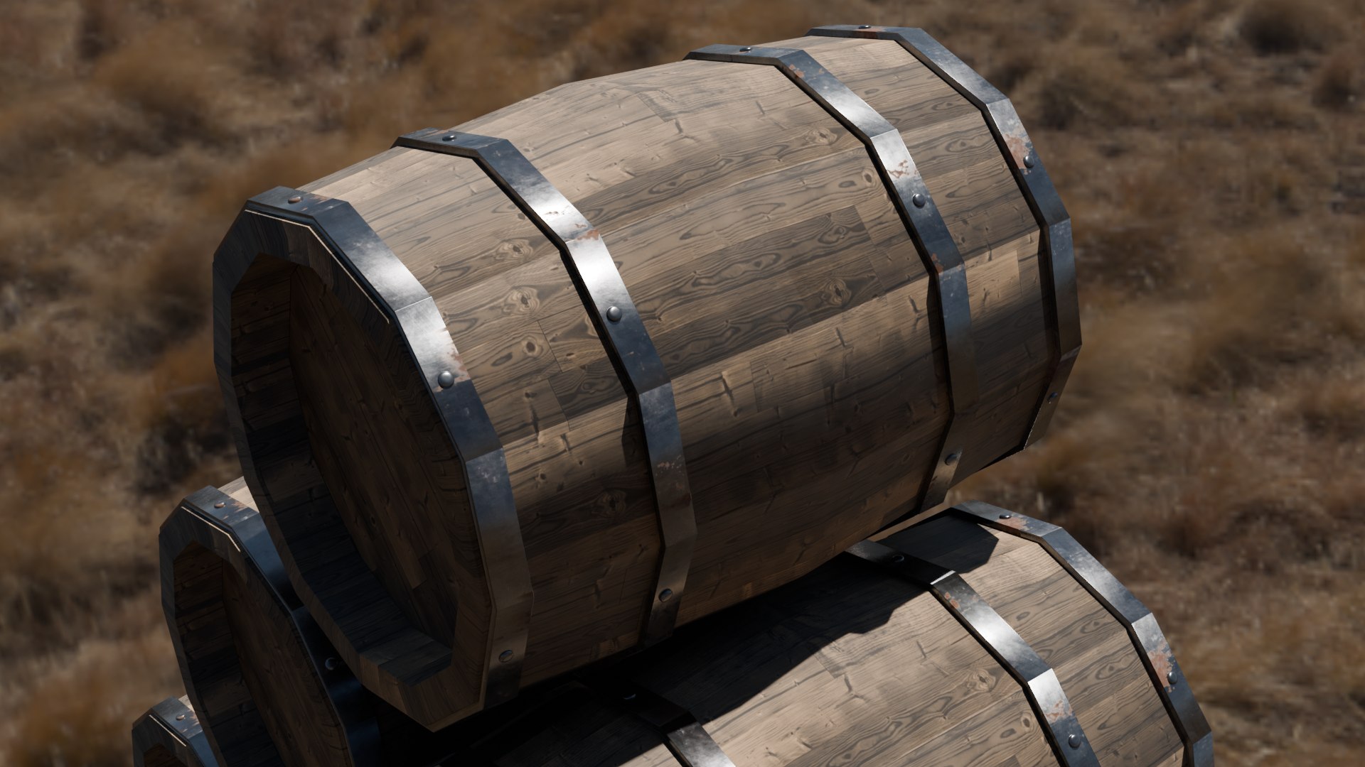 3D Low Poly Wooden Barrel Game Ready Low-poly 3D Model - TurboSquid 2425784