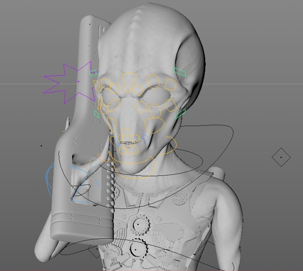 3D Grey Character Rigged - TurboSquid 1594132