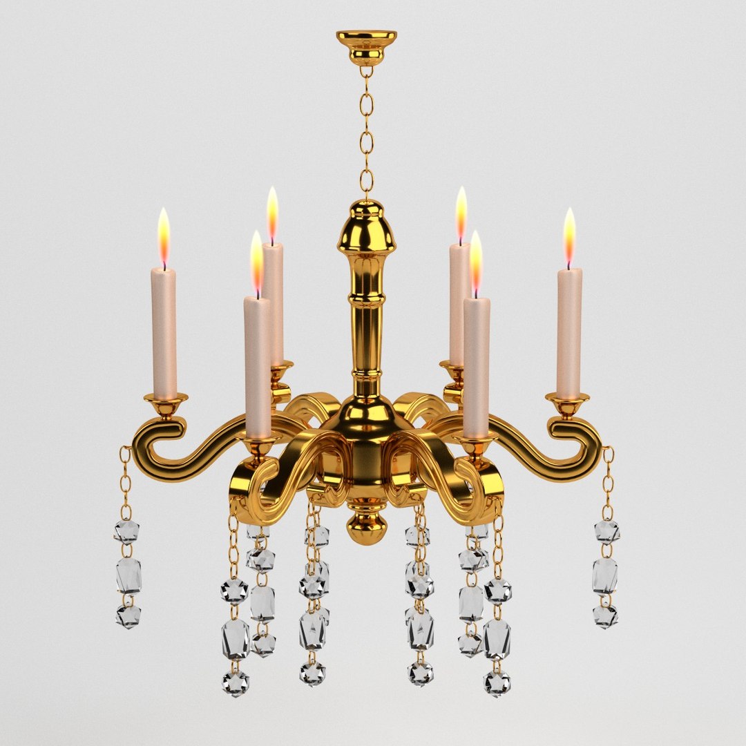 3d Baroque Chandelier