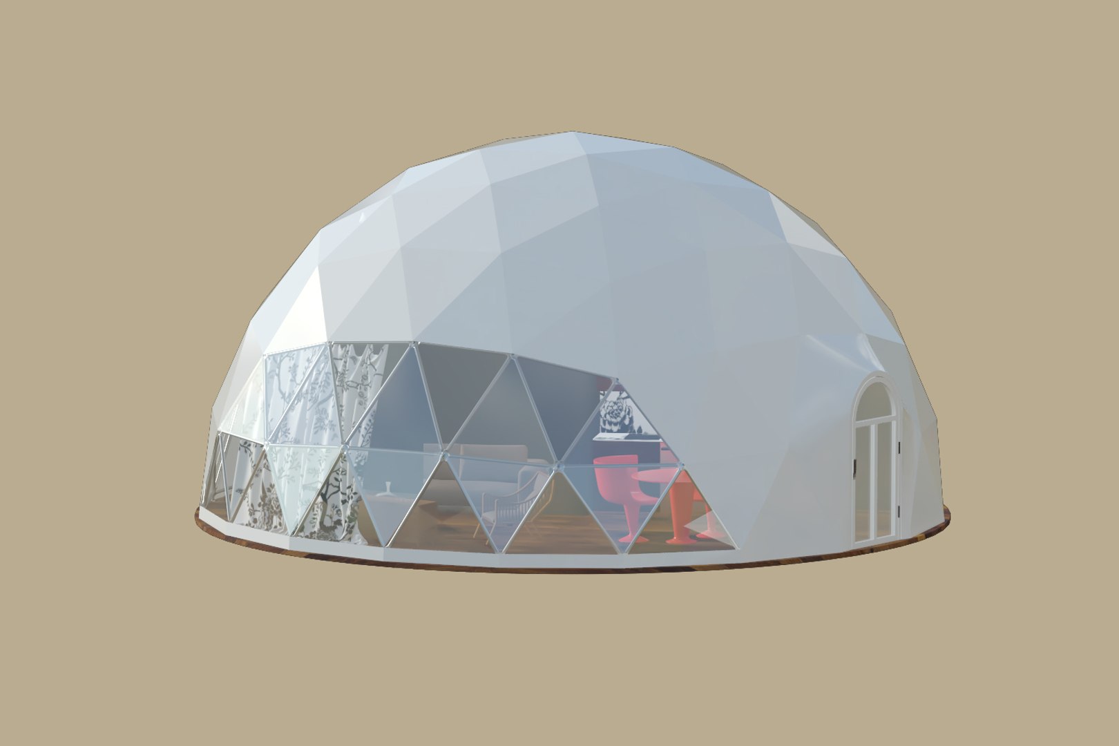 Geodesic Dome 3D Model Model - TurboSquid 2258982