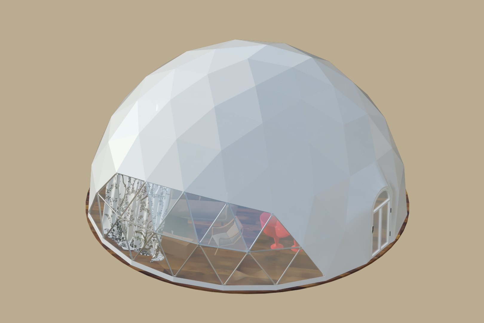 Geodesic Dome 3D Model Model - TurboSquid 2258982