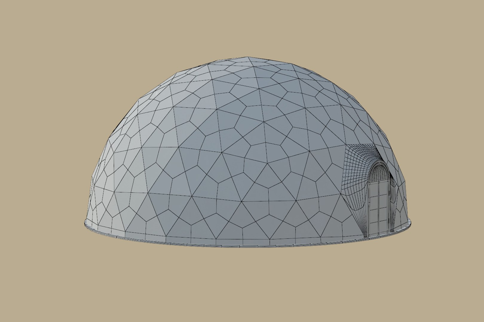 Geodesic Dome 3D Model Model - TurboSquid 2258982